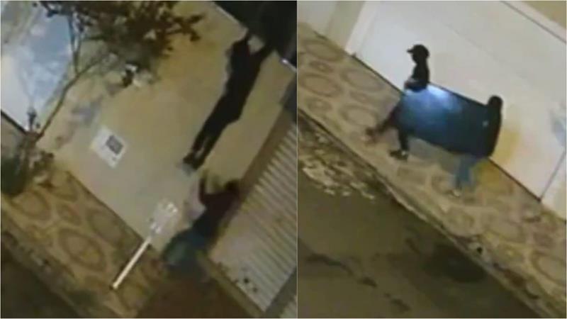 Câmera de segurança flagra ladrões invadindo residência e furtando TV ...